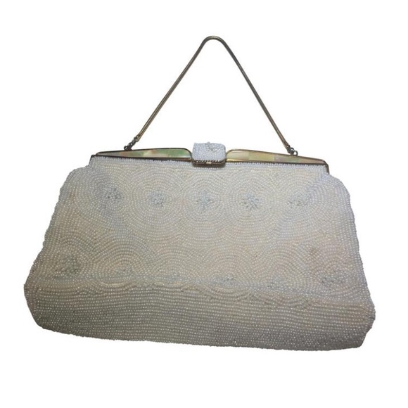 Vintage | Bags | Vintage White Abalone Shell Purse Handbag Purse | Poshmark